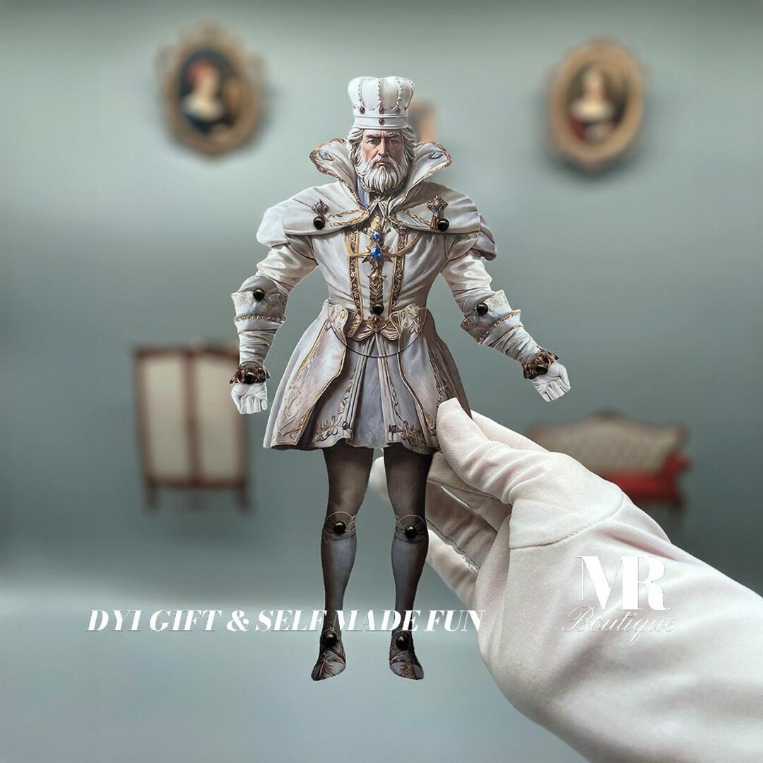 Movable White King Paper Doll: DIY Royal Craft Kit (digital Download ...