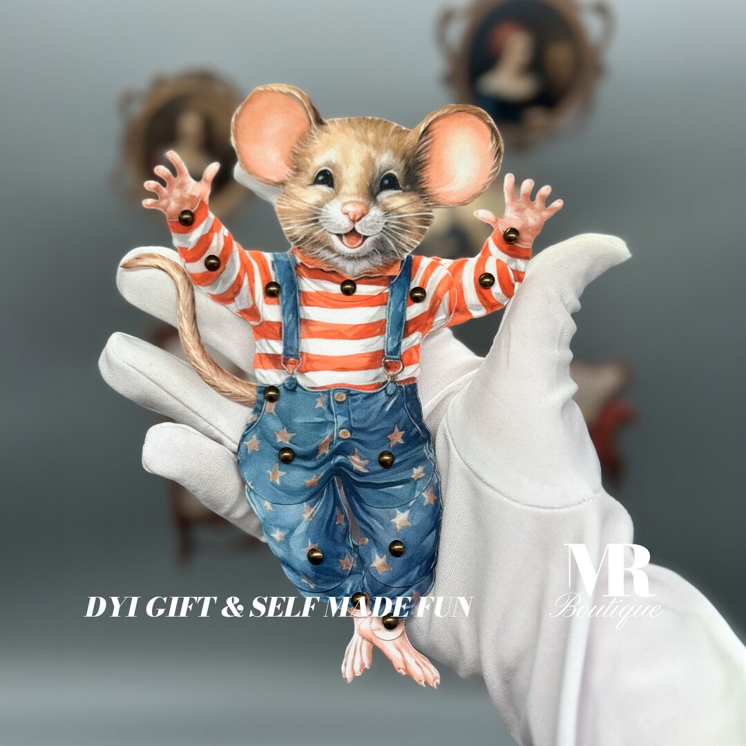 Movable Paper Doll MOUSIONAL - DIY Craft & Play, Articulated Mouse Toy ...