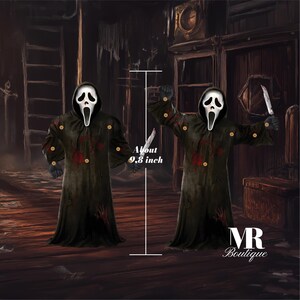 Ghostface Movable Paper Doll DIY Horror Movie Craft Kit Scary Slasher ...