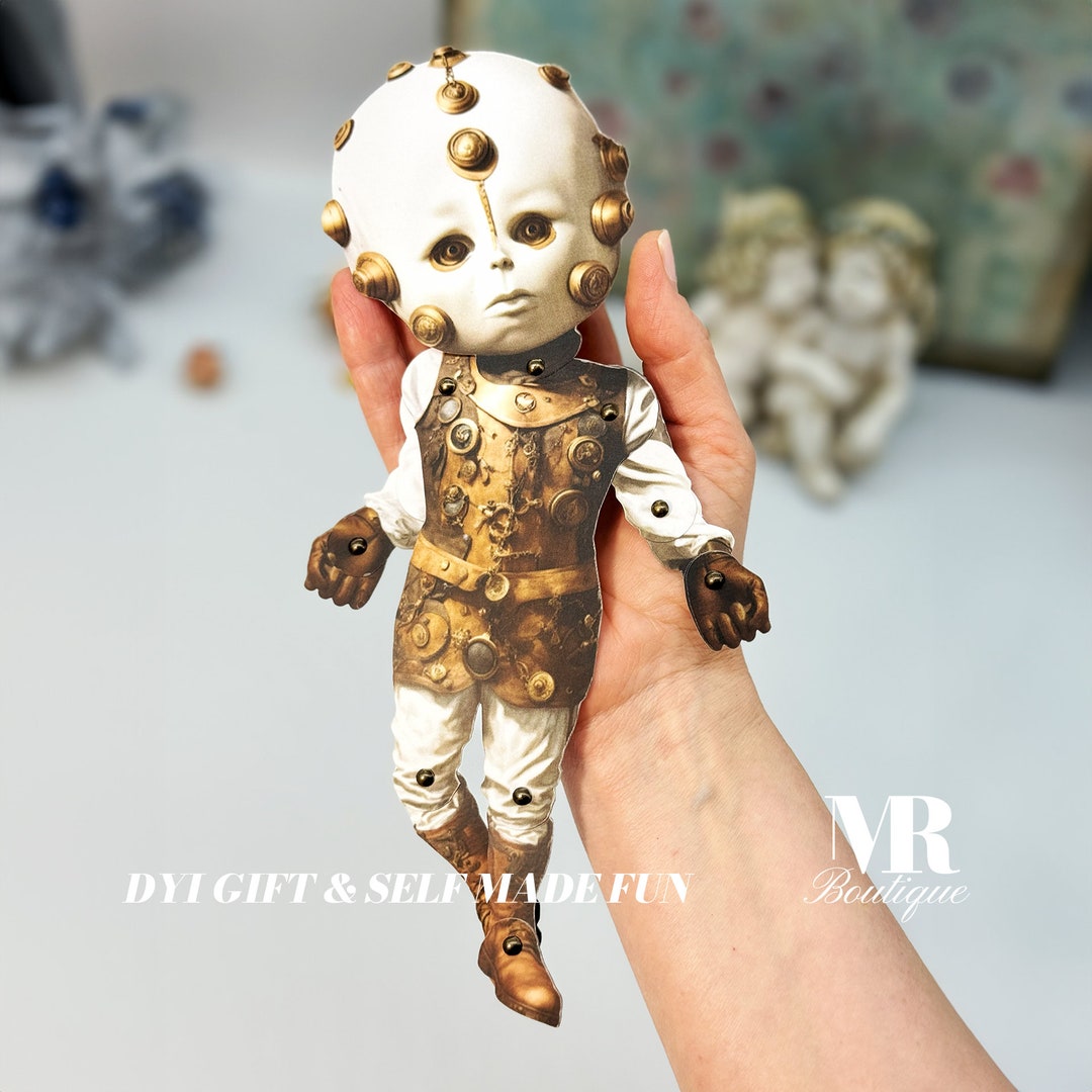 Steampunk Midas Doll Kit: Printable Victorian Paper Model (digital ...