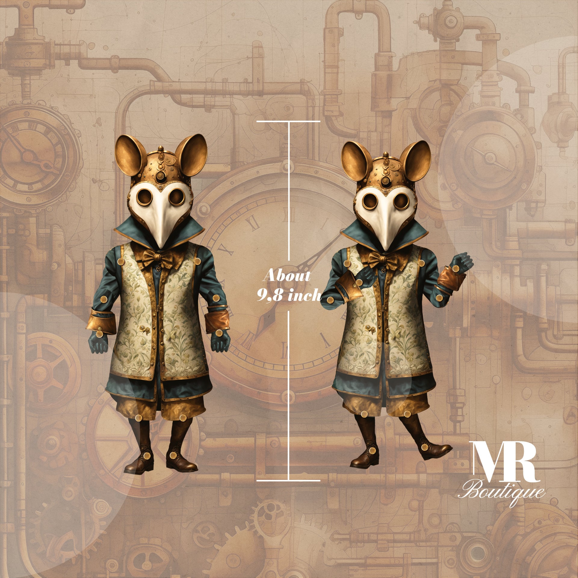 Steampunk Rat Paper Doll: DIY Movable Mr. Ratsy Toy (digital Download ...