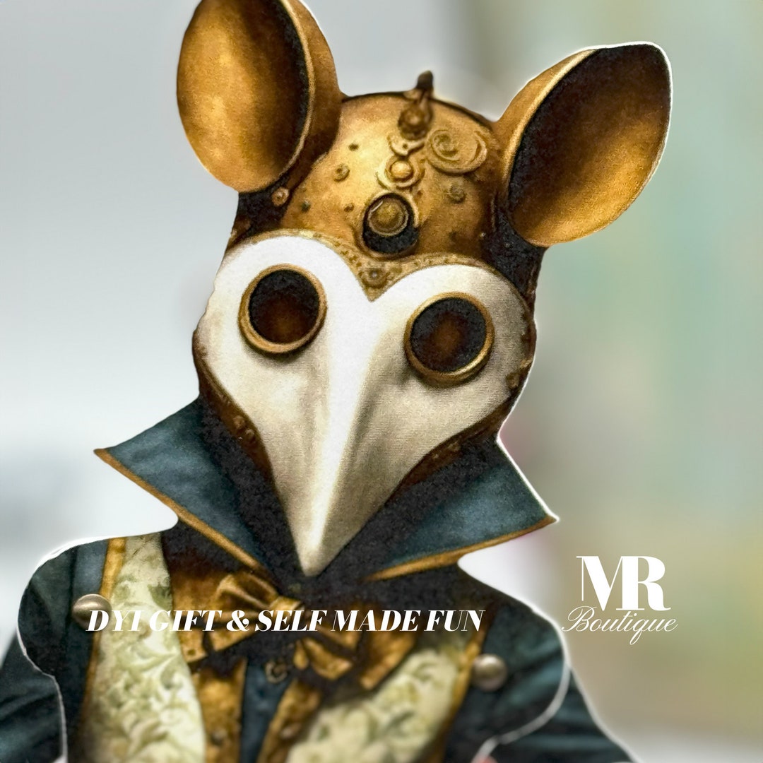 Steampunk Rat Paper Doll: DIY Movable Mr. Ratsy Toy (digital Download ...