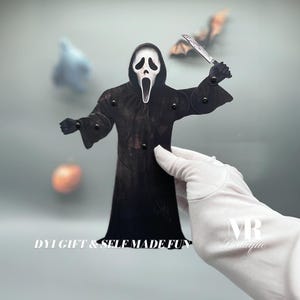 Ghostface Movable Paper Doll DIY Horror Movie Craft Kit Scary Slasher ...