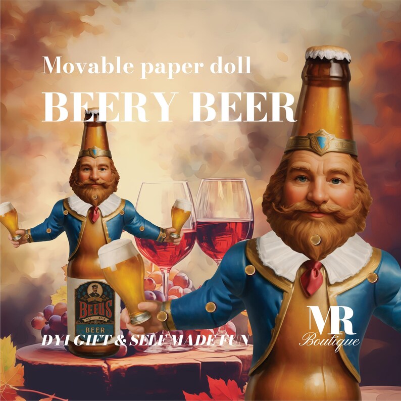 Beery Beer Movable Paper Doll DIY Kit: SOULFUL DRINKS (digital Download ...