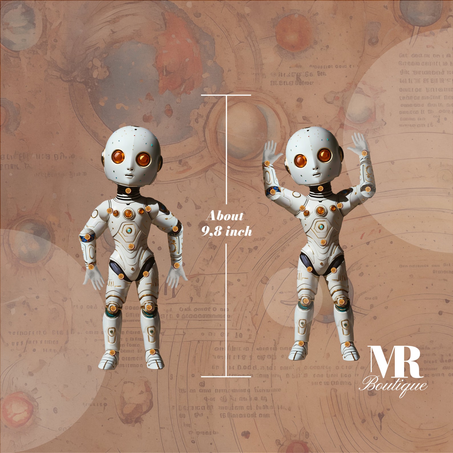 CYPHER Articulated Paper Doll, DIY Robotic Craft Kit, Printable Space ...