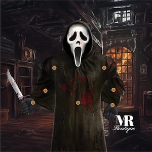 Ghostface Movable Paper Doll DIY Horror Movie Craft Kit Scary Slasher ...