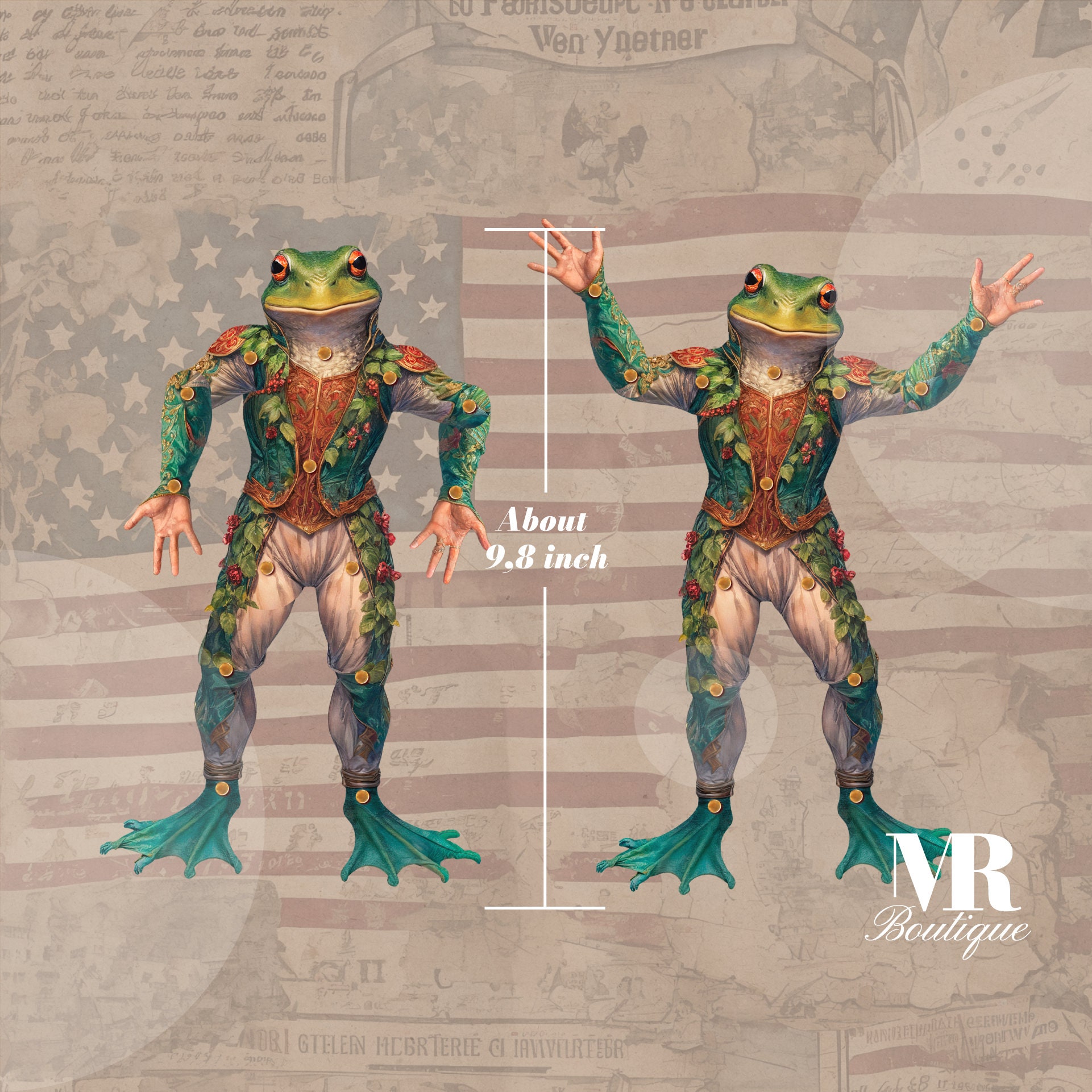 Trooper Toad Movable Paper Doll, DIY Amphibian Soldier Craft Kit Party ...