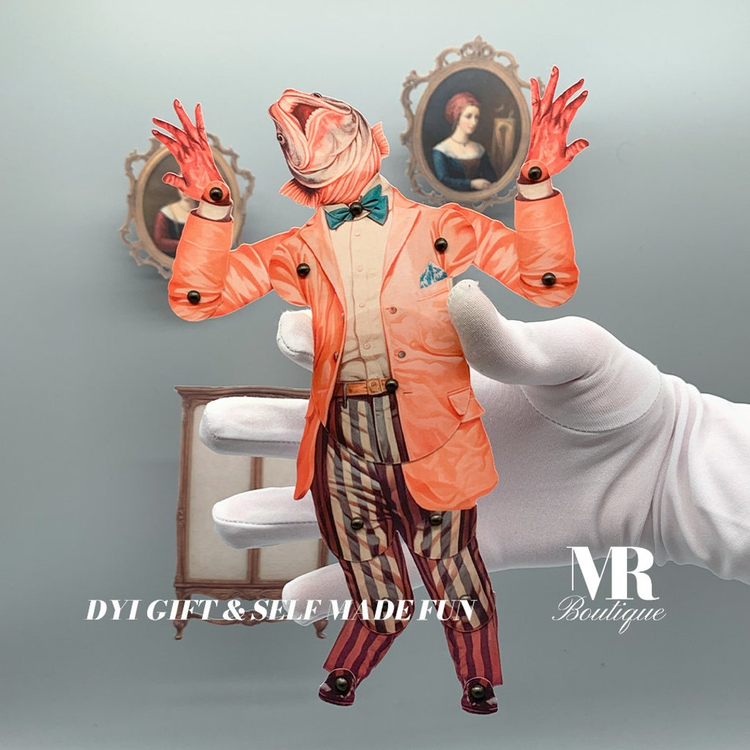 Fish-forge Movable Paper Doll: DIY Art Toy (digital Download) - Etsy