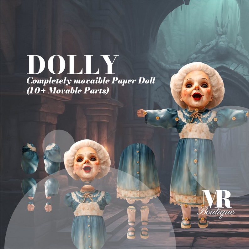 DIY Movable Dolly Paper Doll Kit, Vintage-inspired Collectible, Dungeon ...