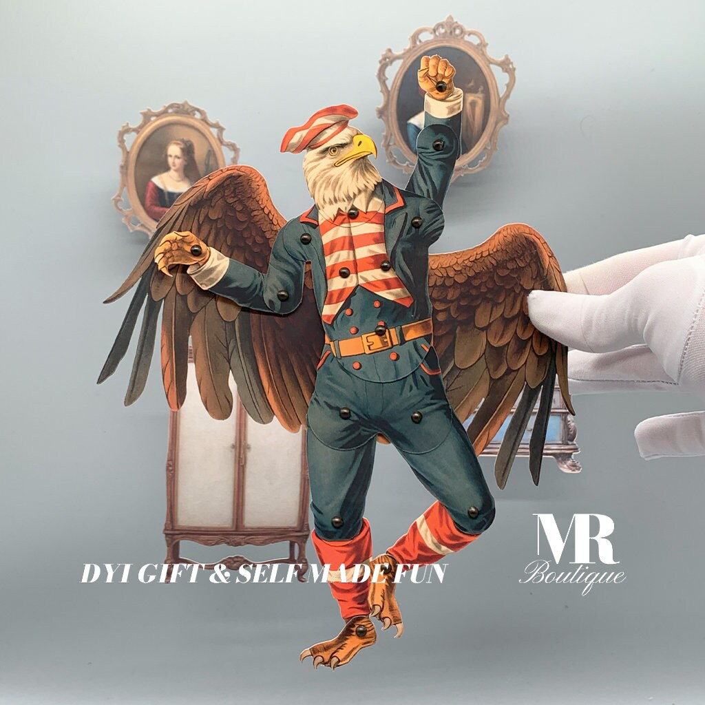 Patriot Talon Paper Doll: Movable Americana Art Toy (digital Download ...