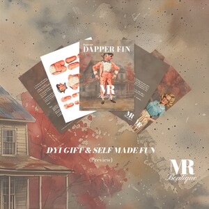 Dapper Fin Movable Paper Doll - Quirky DIY Art Toy, Perfect Collectible ...