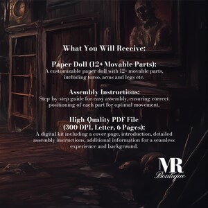 Ghostface Movable Paper Doll DIY Horror Movie Craft Kit Scary Slasher ...