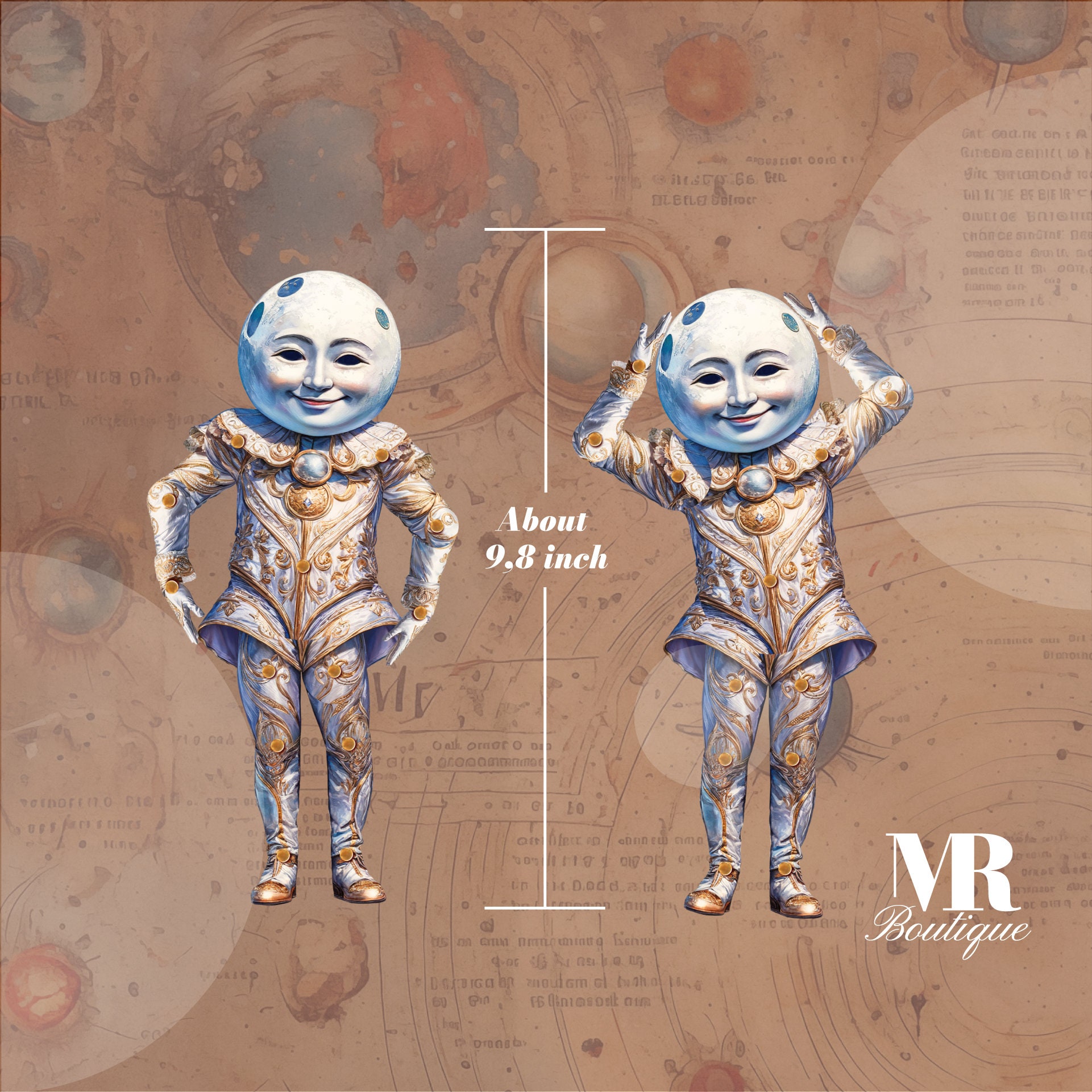 Lady-moon Movable Paper Doll, DIY Celestial Craft Kit, Fun Creative ...