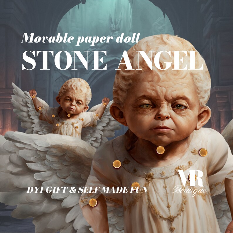 DIY Stone Angel Paper Doll Kit: Articulated Craft (digital Download) - Etsy