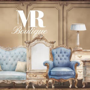 Baroque Lounge Miniature Furniture Set - Elegant DIY Paper Cutouts - Etsy