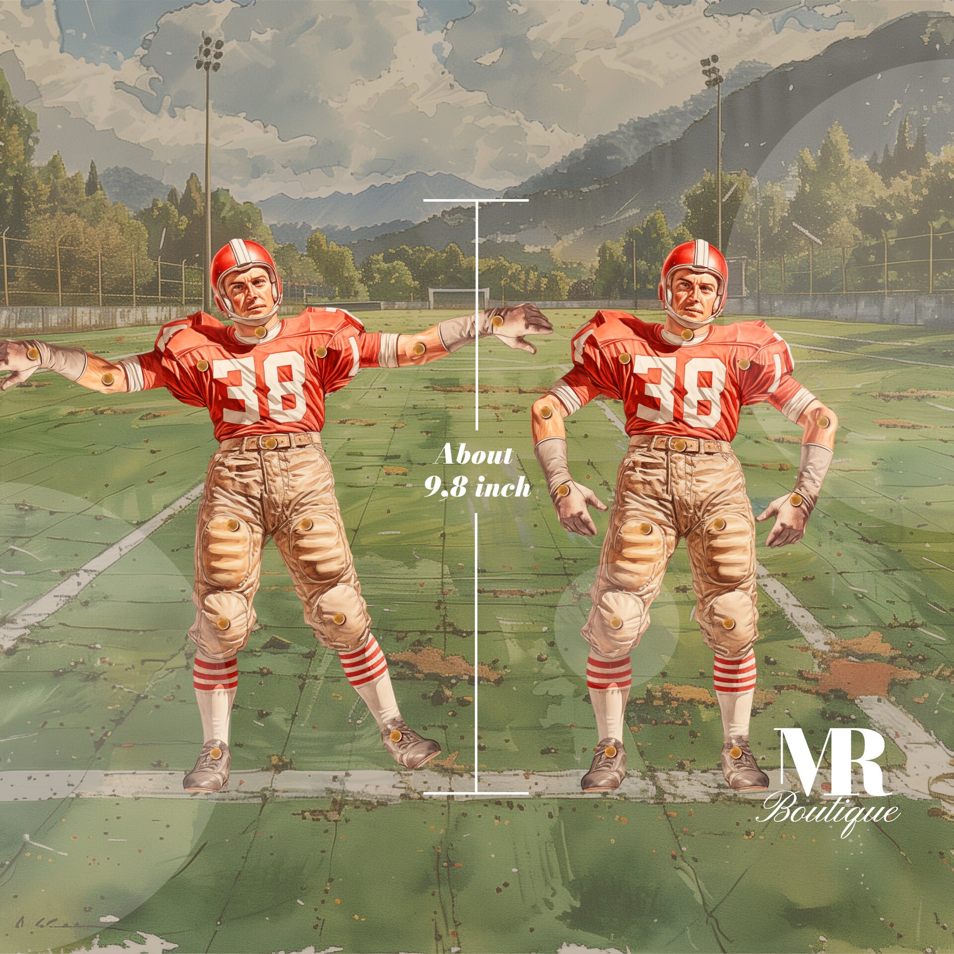 Quarterback Movable Paper Doll, DIY Printable American Football Kit ...