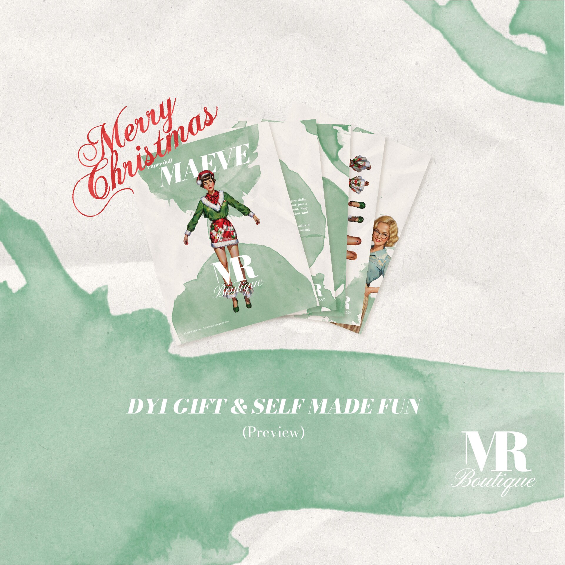 Movable Vintage Paper Doll MAEVE DIY Printable Doll PDF - Etsy