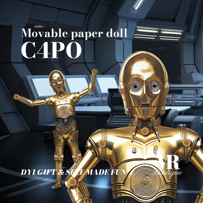 C4PO Movable Paper Doll: DIY Sci-fi Robot Craft (digital Download) - Etsy