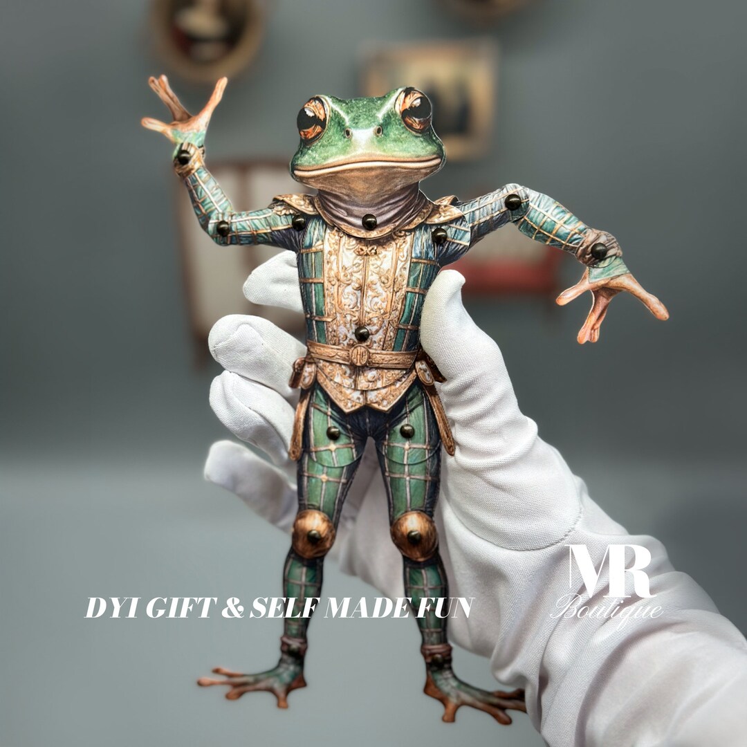 Movable Frog Warrior Paper Doll: DIY Craft Kit (digital Download) - Etsy
