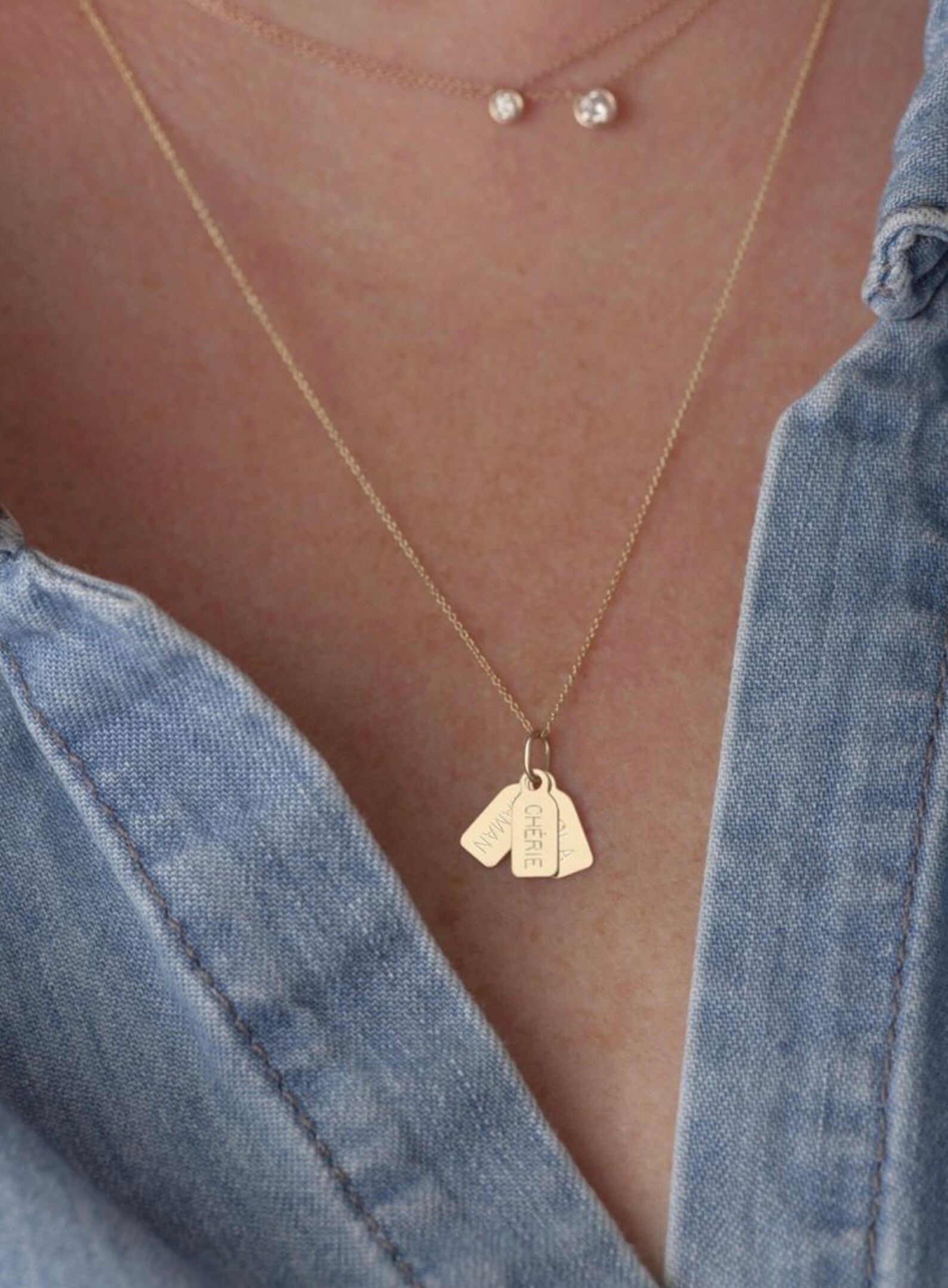 Custom Name Necklace, 18K Gold Plated Name Necklace, Personalized Name ...