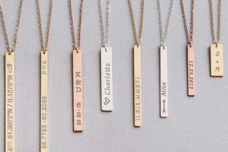 Custom Name Necklace, 18K Gold Plated Name Necklace, Personalized Name ...