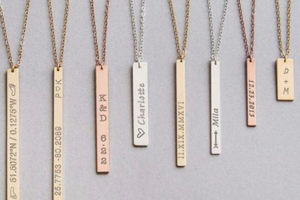 Custom Name Necklace, 18K Gold Plated Name Necklace, Personalized Name ...