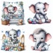 Cute Baby Elephant Bundle Clipart Png | Digital Download | Baby ...