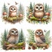 Cute Owl Clipart Bundle Png | Digital Download | Owl Png Jpg | Instant ...