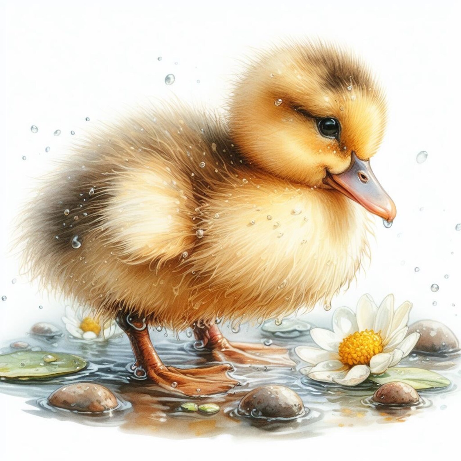 Cute Fluffy Ducklings Clipart Bundle Png | Digital Download | Baby ...