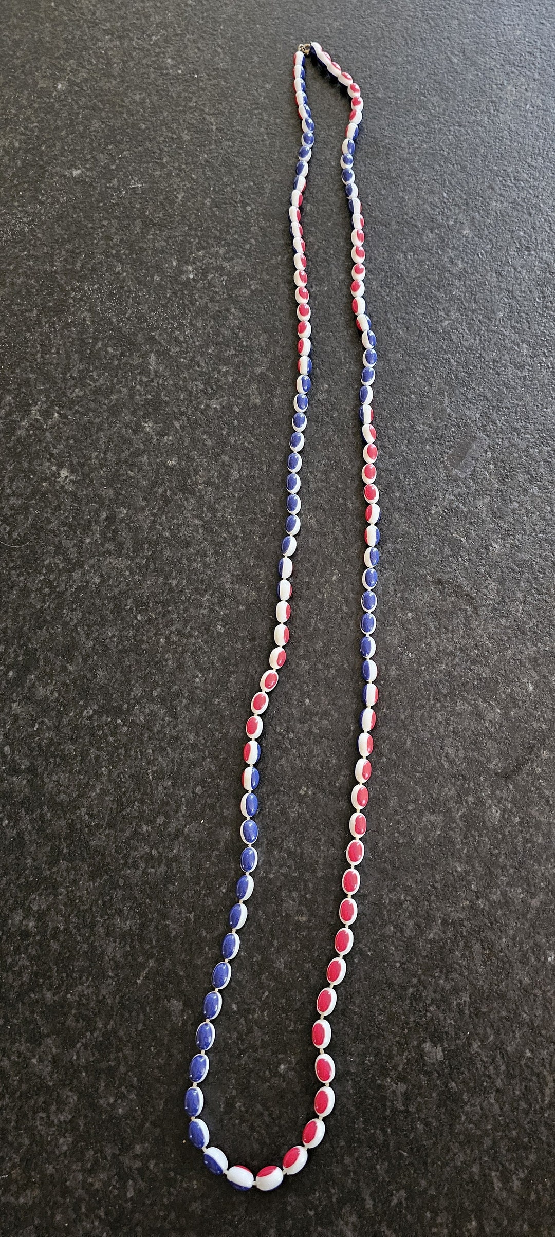 Vintage Multi Color Bead Necklace - Etsy