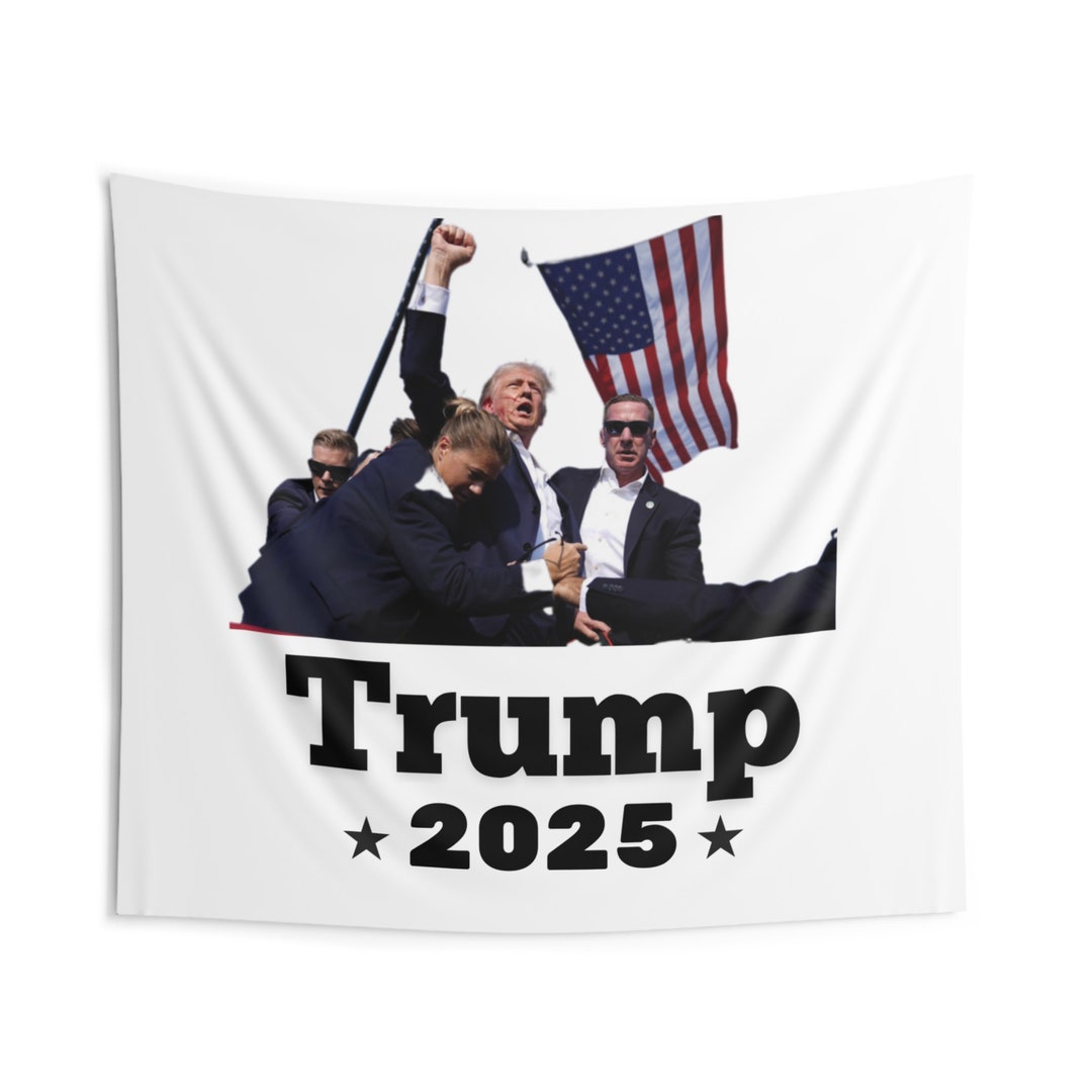 Historical Flag President Trump, MAGA, One Sided Flag, Tapestry, Wall ...