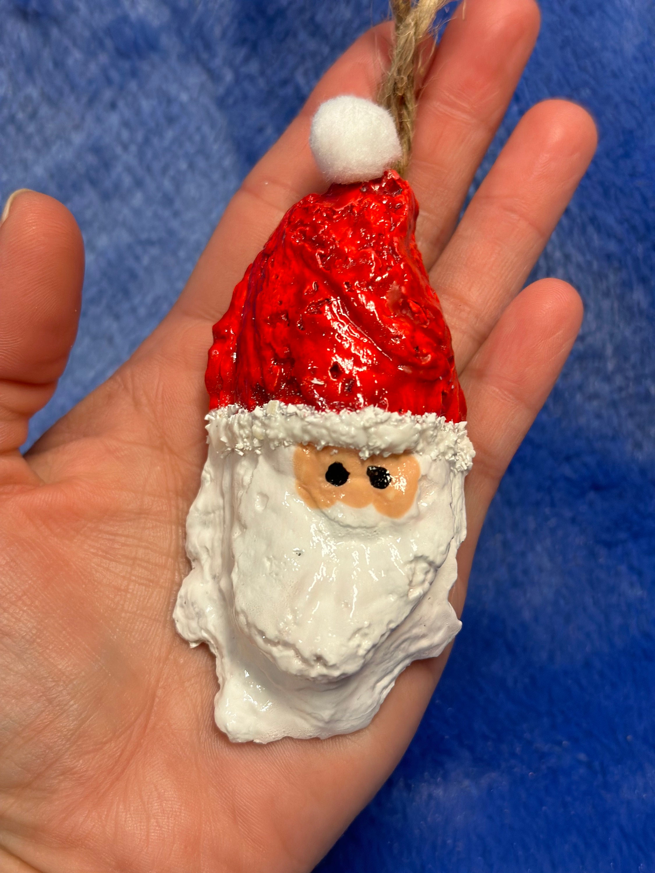 Oyster Shell Santa Ornament - Etsy