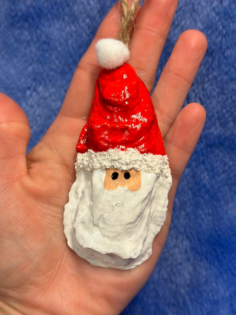 Oyster Shell Santa Ornament - Etsy