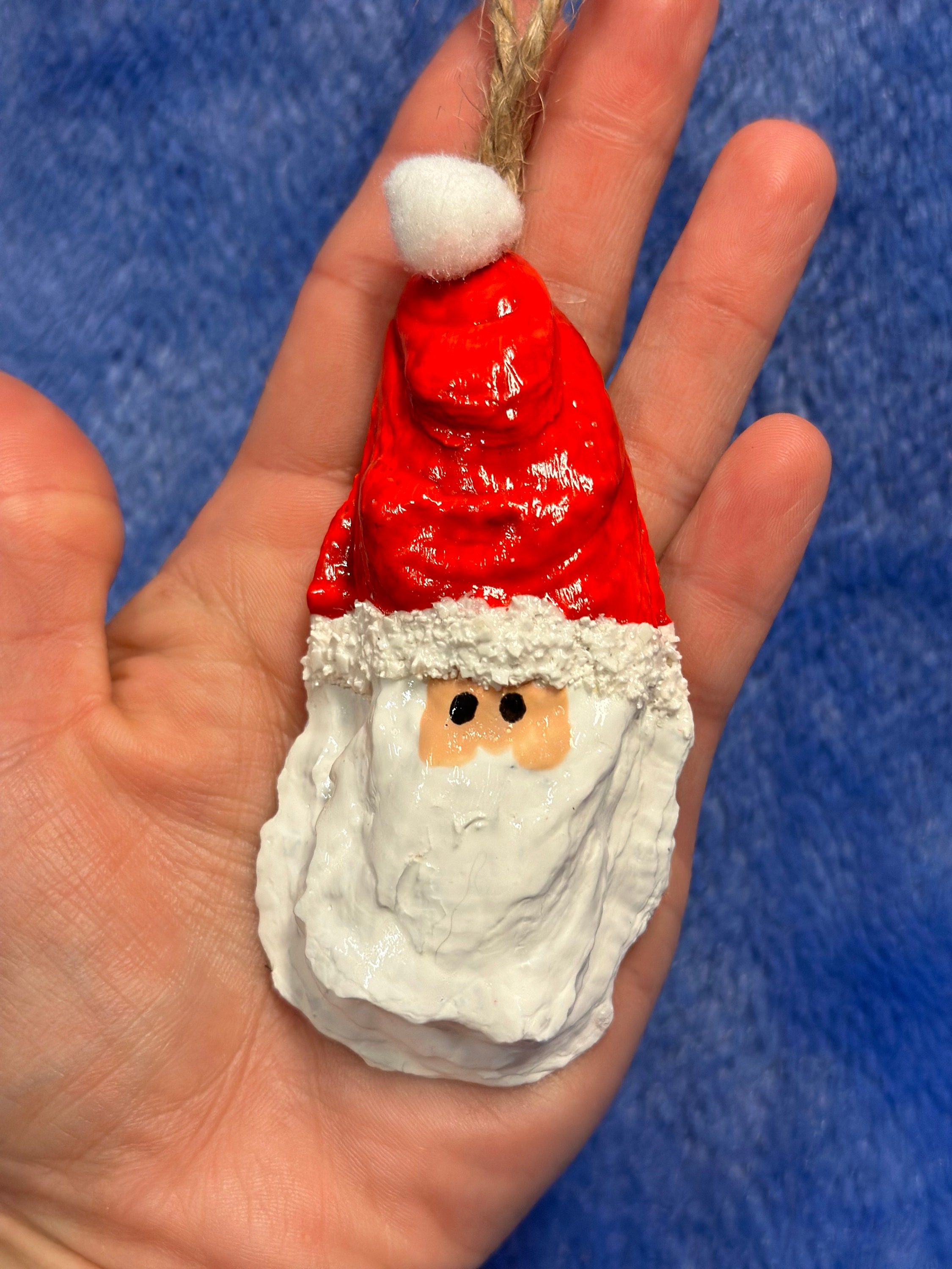 Oyster Shell Santa Ornament - Etsy
