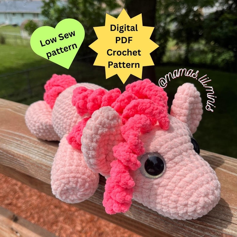 Pinkie the Pony Crochet Pattern, Low Sew - Etsy
