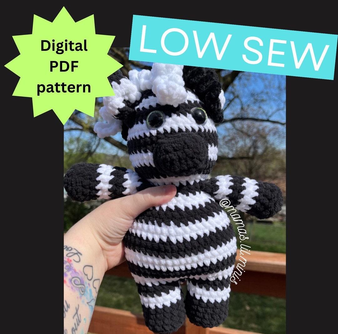 Zoe the Low Sew Zebra Crochet Pattern - Etsy