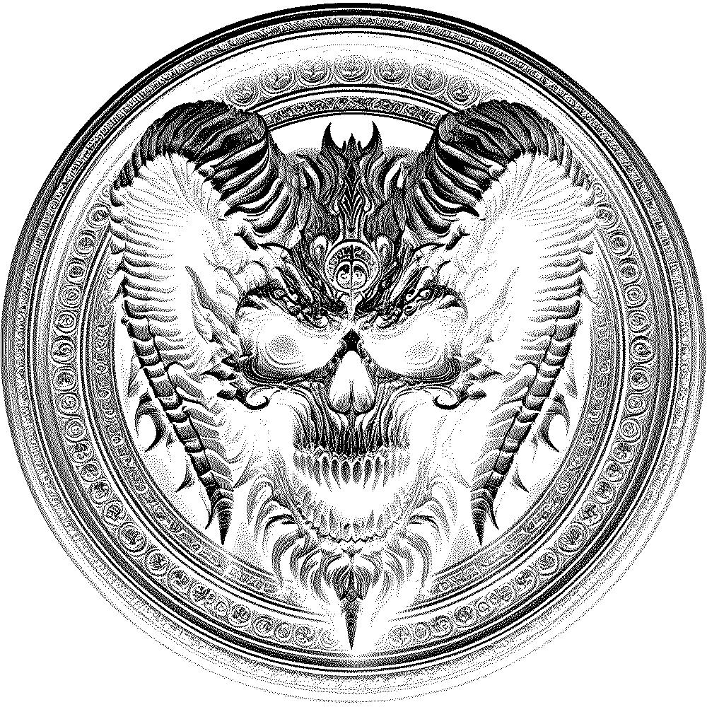 2 Engraver Ready. PRE-INVERTED Demon Skull Images. Included Are 2 Jpeg ...