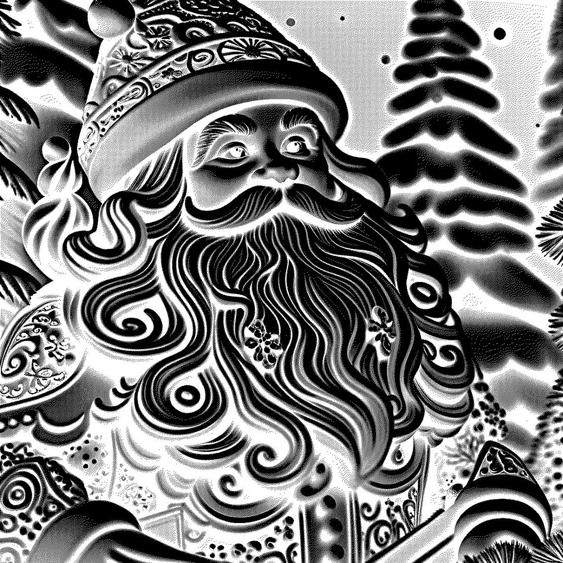 Santa Image for Laser Engraving. Includes the Normal JPEG and an ...