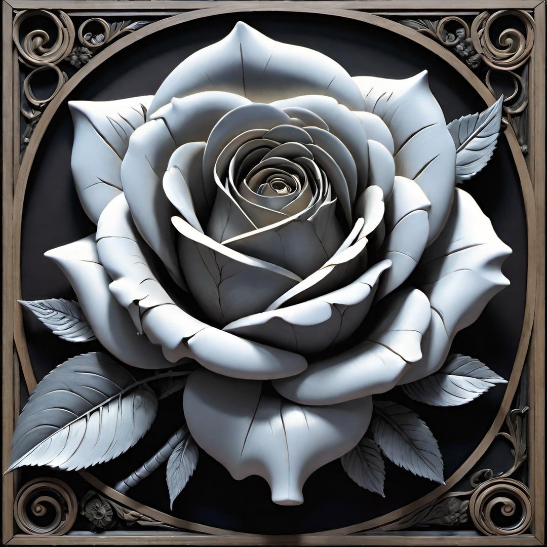 Set of 4 Rose Images. 3d Illusion. Perfect for Laser Engravers ...
