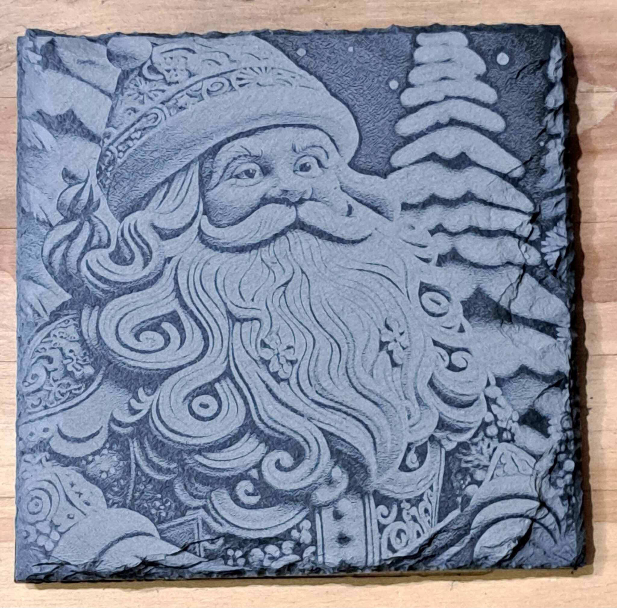 Santa Image for Laser Engraving. Includes the Normal JPEG and an ...