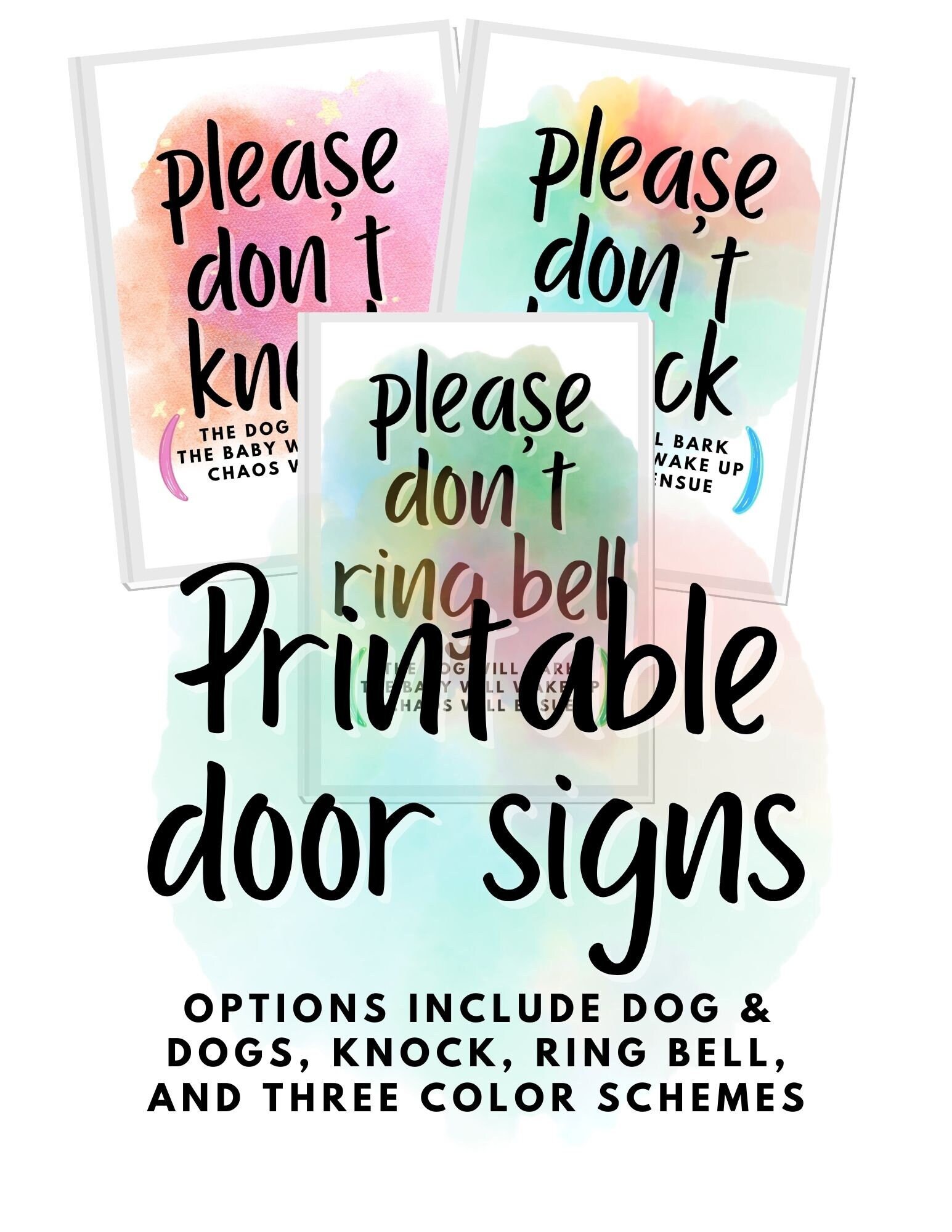 Baby Door Signs - Printable - Etsy