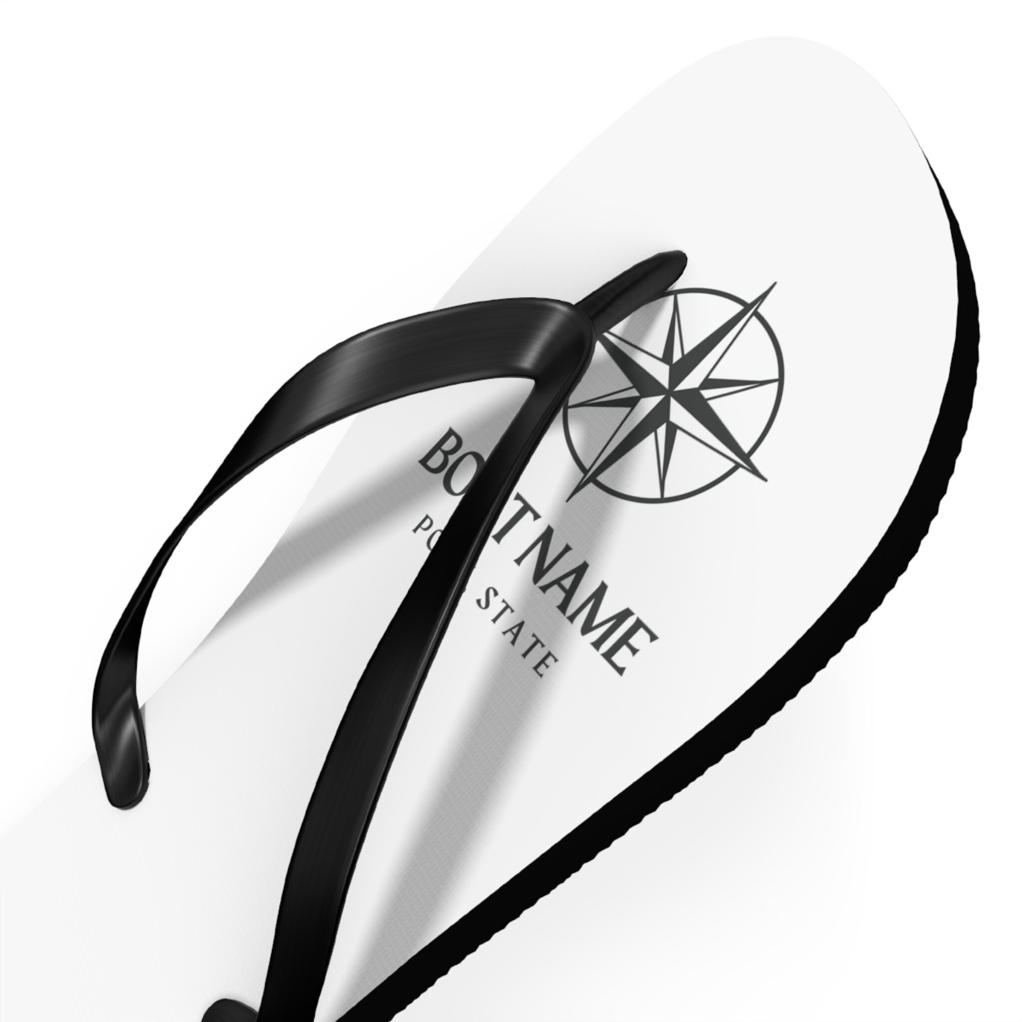 Custom Gift for Boat, Personalized Boat Flip Flops, Nautical Boat ...