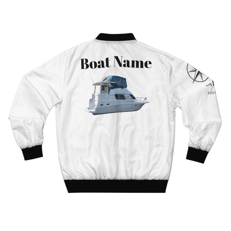 Men's Bomber Jacket Boat Yacht Customized With Your Name and Port ...
