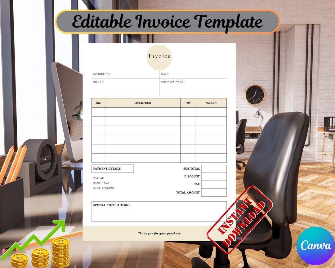 Invoice Template, Business Invoice, PDF Invoice, Invoice Tracker ...