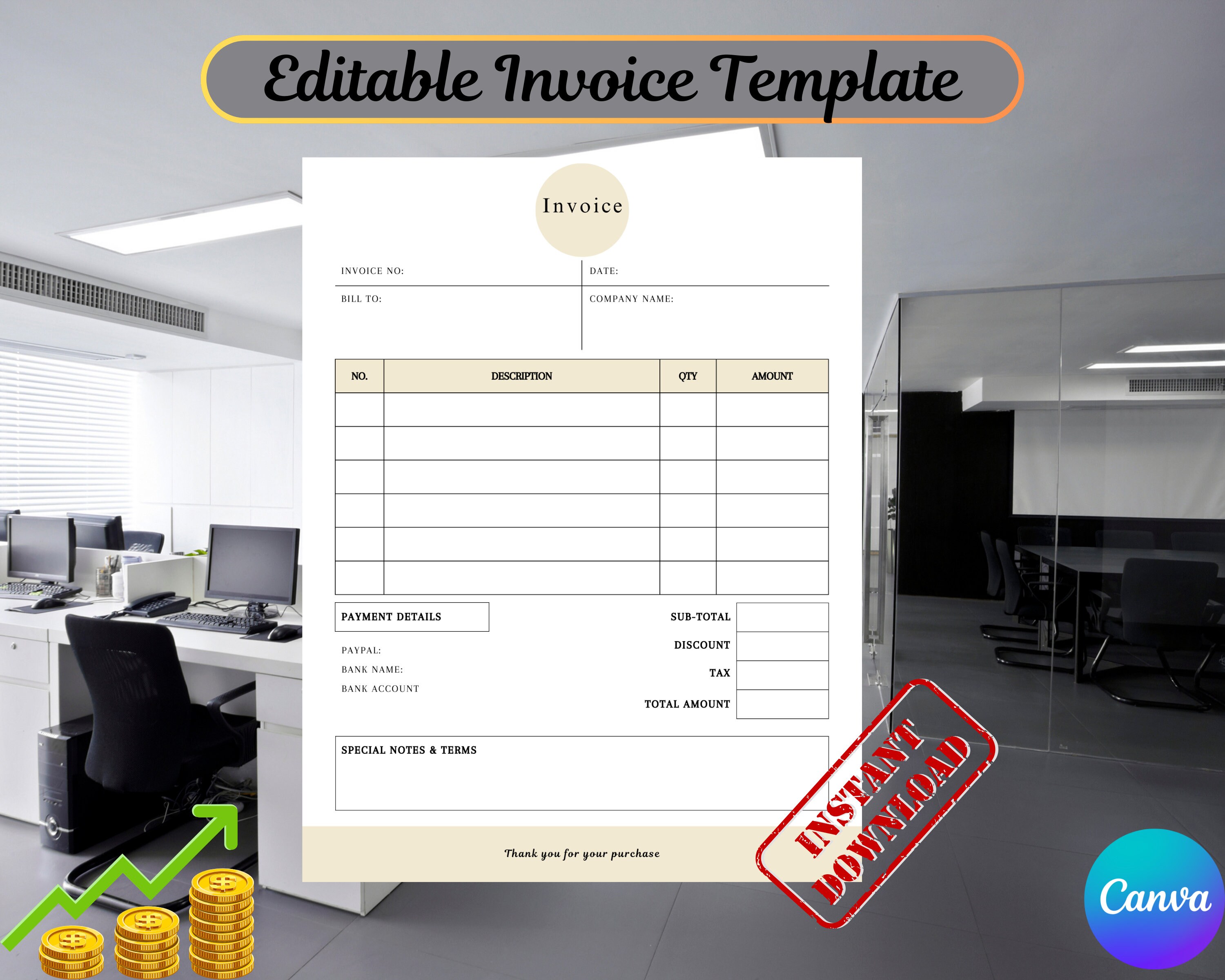 Invoice Template, Business Invoice, Invoice, Excel Invoice, Invoice ...