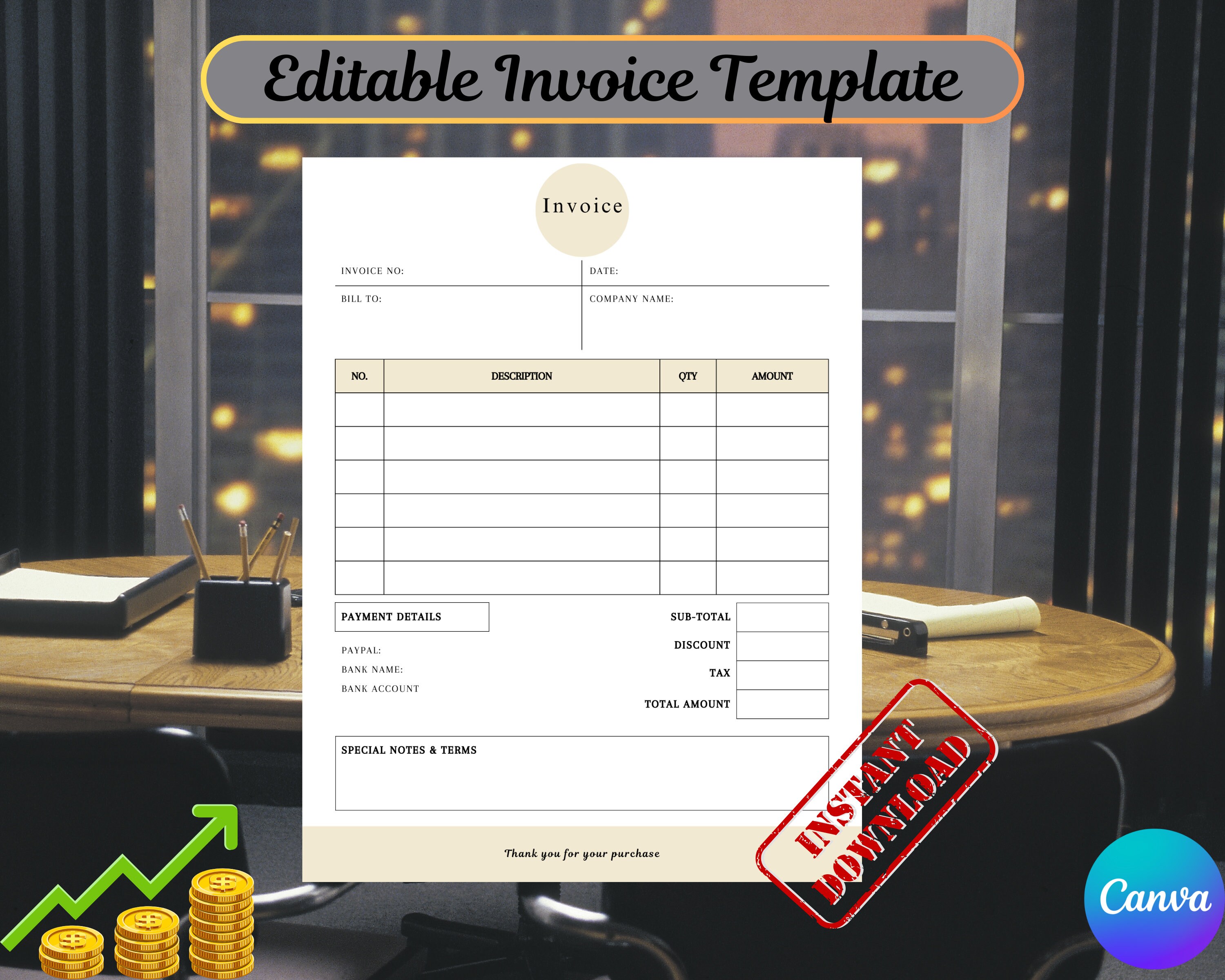 Invoice Template, Business Invoice, Invoice, Excel Invoice, Invoice ...