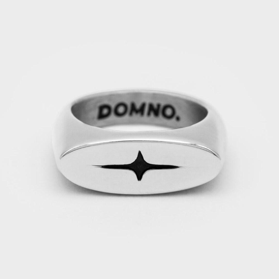 Y2K Starlight Oval Signet Ring Nostalgic Inspired Jewelry for Men ...