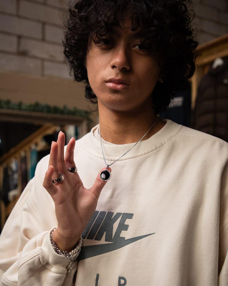 8 Ball Pendant Necklace | Urban Streetwear Jewelry | Hip Hop Chain ...
