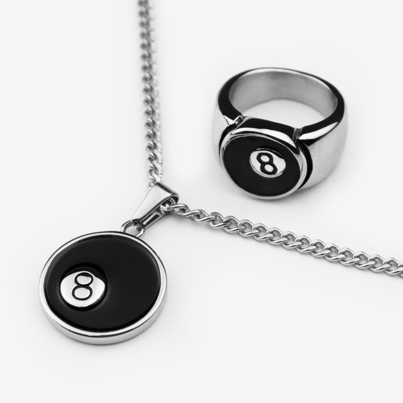 8 Ball Pendant Necklace | Urban Streetwear Jewelry | Hip Hop Chain ...