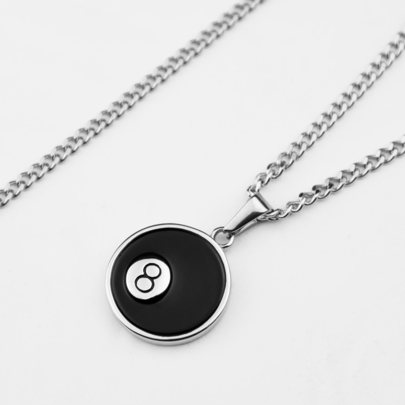 8 Ball Pendant Necklace | Urban Streetwear Jewelry | Hip Hop Chain ...